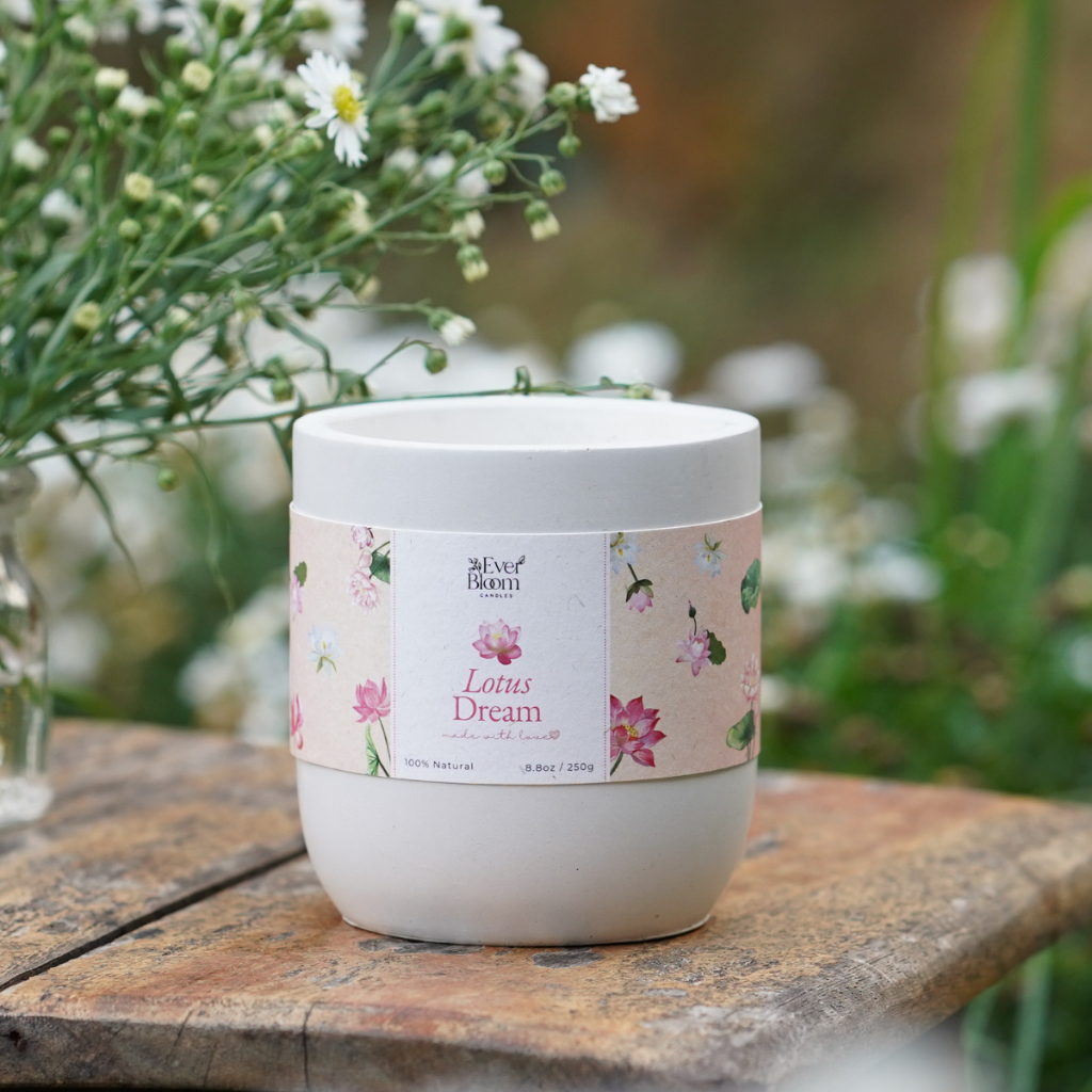 Ever Bloom ロータスドリーム アロマキャンドル 癒しの蓮の香り 250gの通販・個人輸入代行販売商品 - vietnam porter