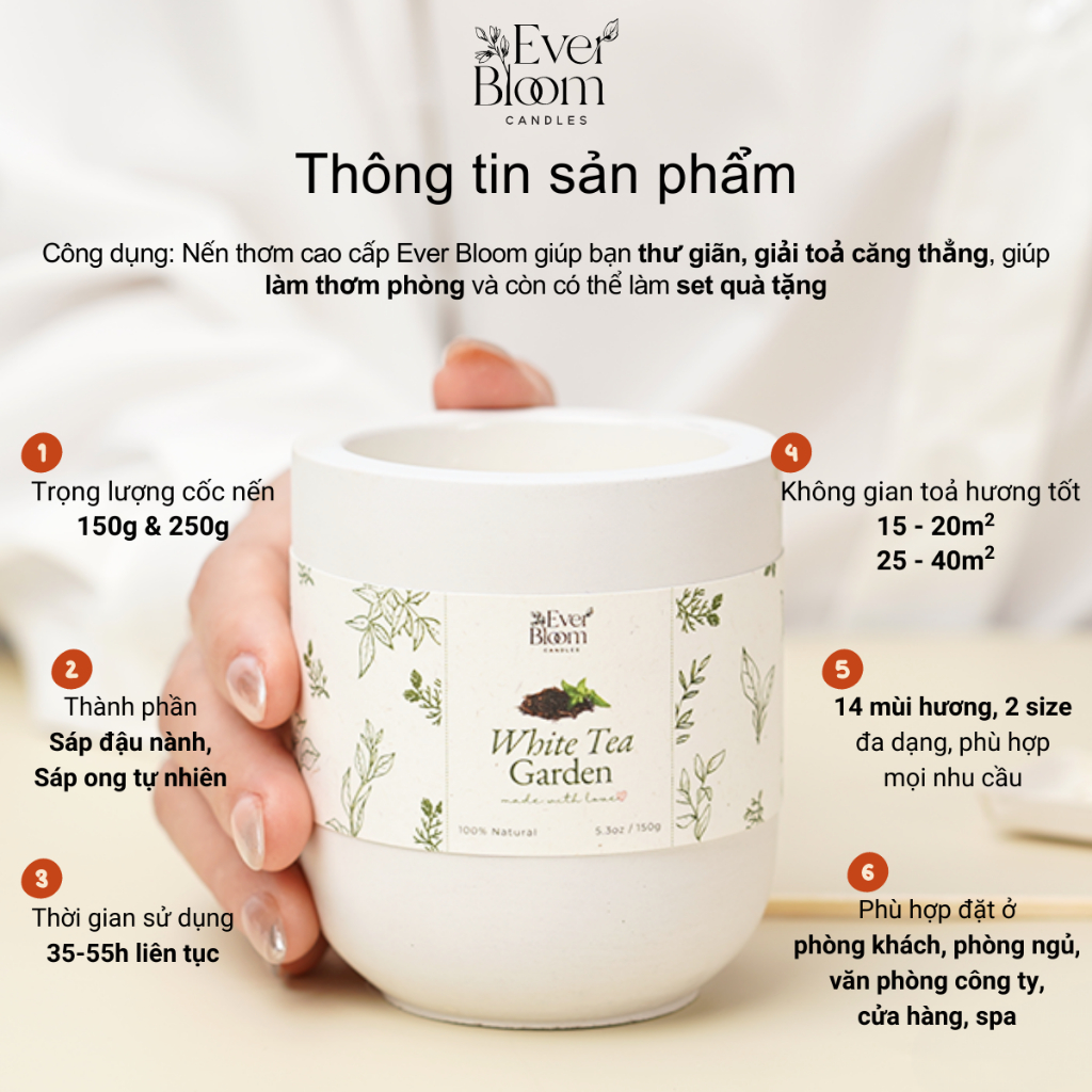 Ever Bloom ピーチファンタジー ソイキャンドル ギフトボックス入り 150gの通販・個人輸入代行販売商品 - vietnam porter