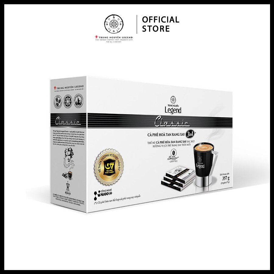 TRUNG NGUYÊN LEGEND 3in1 Classic Instant Coffee 357g 21 sachets 3in1 ...